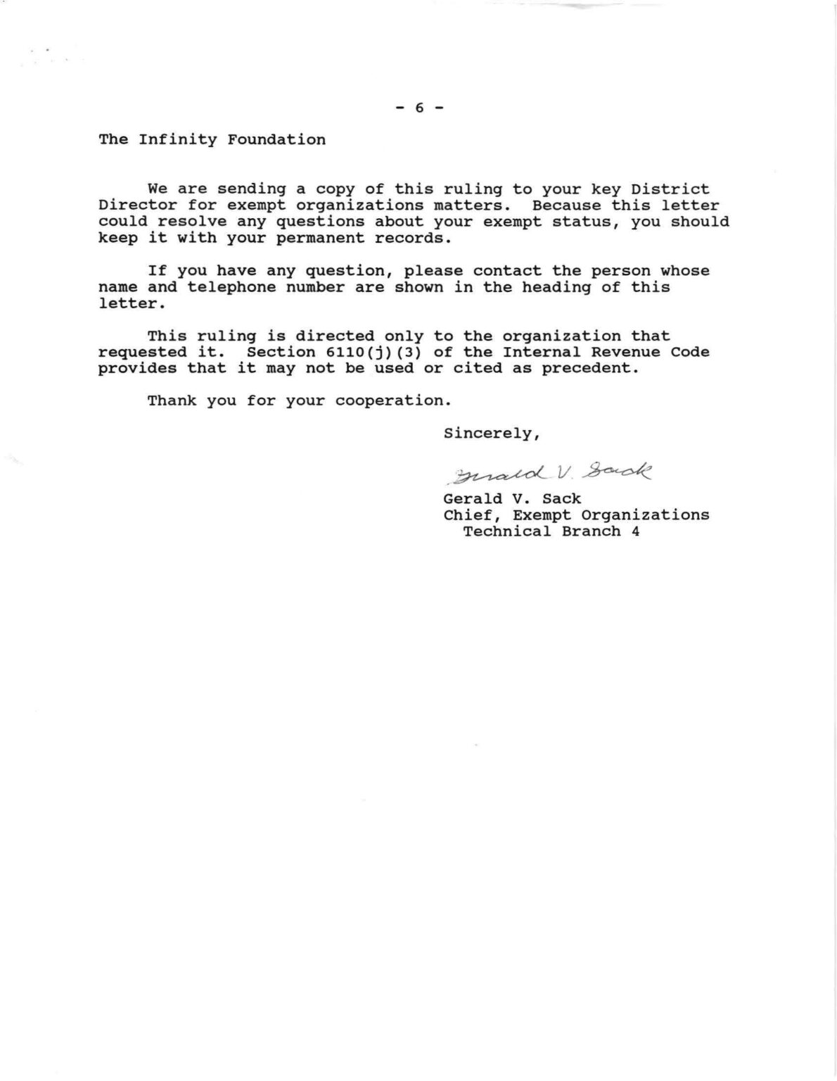 Organization - Infinity Foundation